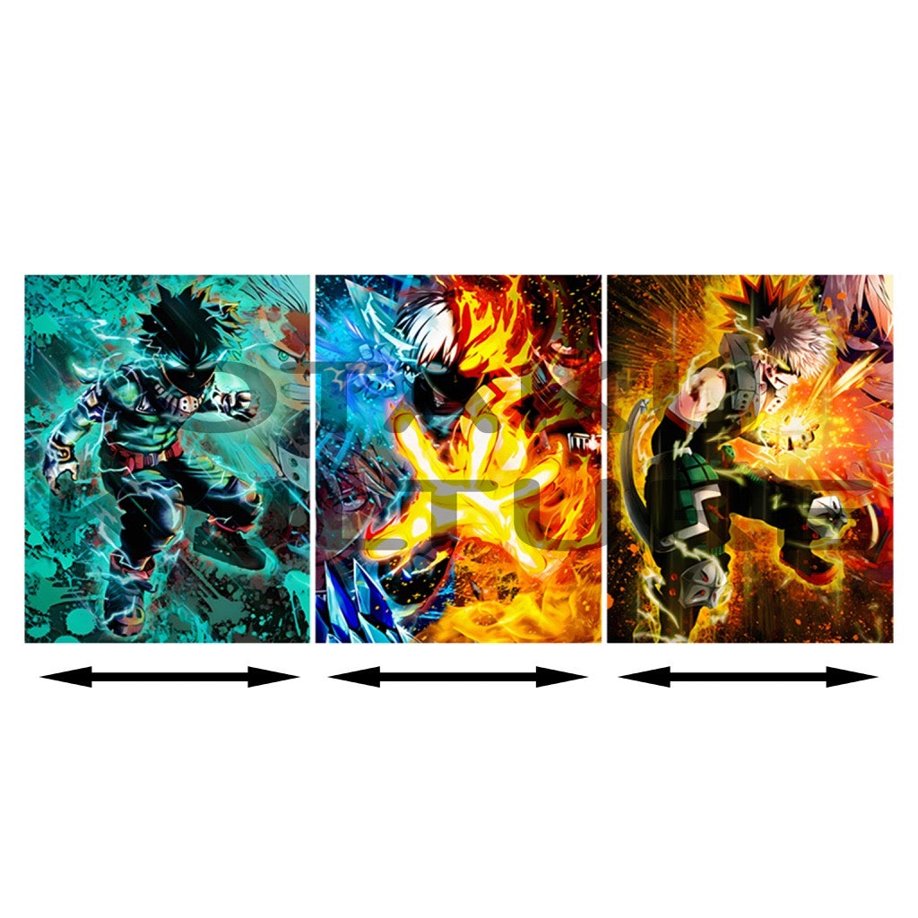 DEKU/TODOROKI/BAKUGO NEON 3D MOTION POSTER – Otaku Kulture | All Things ...