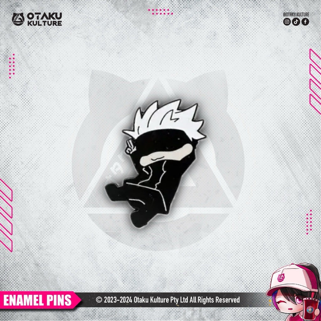 GOJO CHILLING ENAMEL PIN – Otaku Kulture | All Things Anime GOJO CHILLING ENAMEL PIN – Otaku Kulture | All Things Anime
