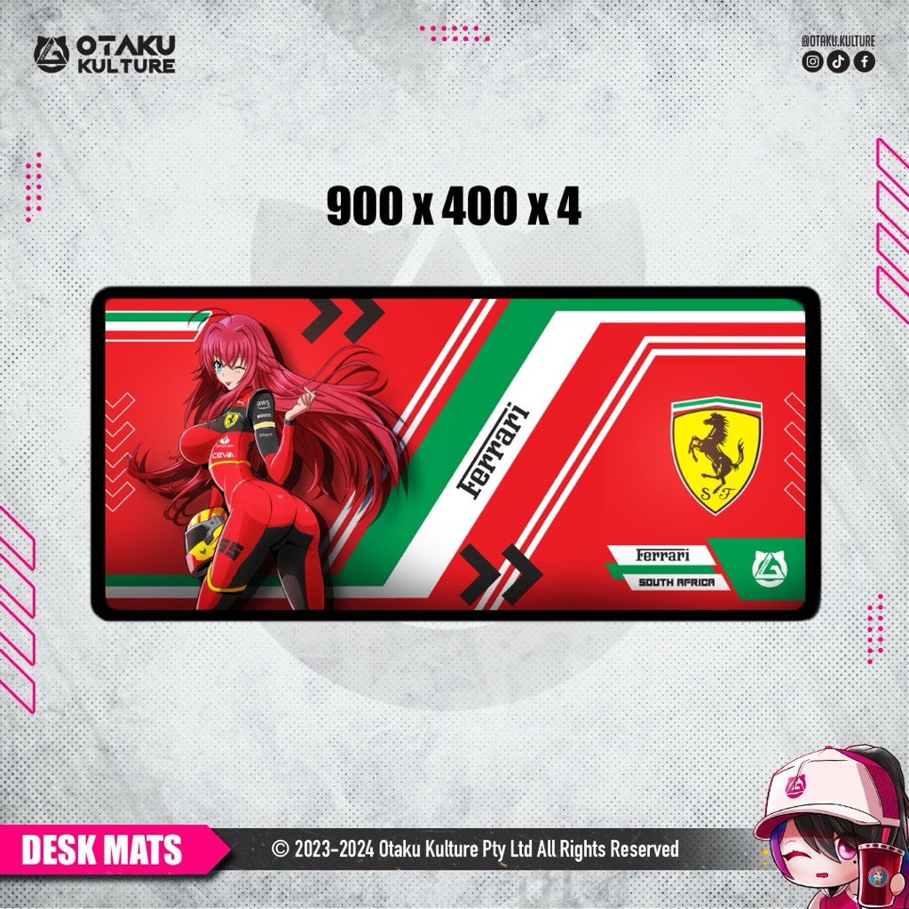RIAS FERRARI INSPIRED DESK MAT – Otaku Kulture | All Things Anime